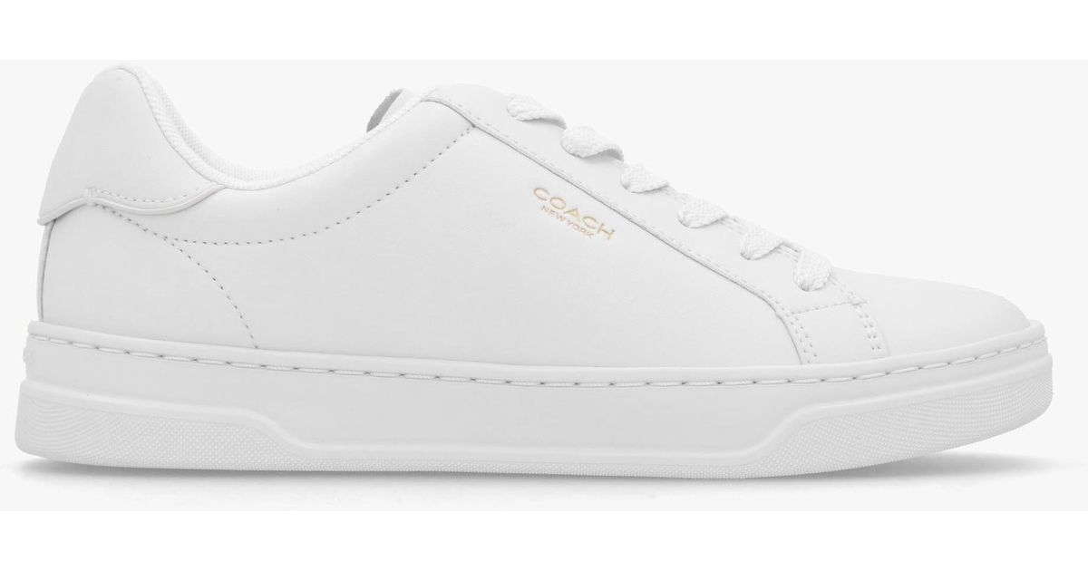 COACH High Line Optic White Leather Trainers | Lyst