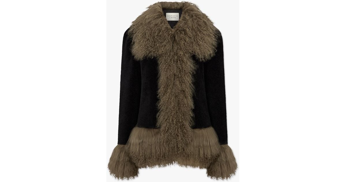 Charlotte Simone Olive 70's Black Wool Blend Jacket | Lyst