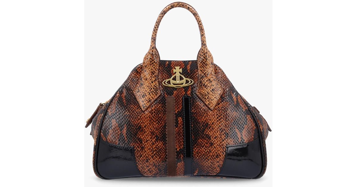 Vivienne Westwood Yasmine Medium Embossed Snake Leather Tote Bag in ...
