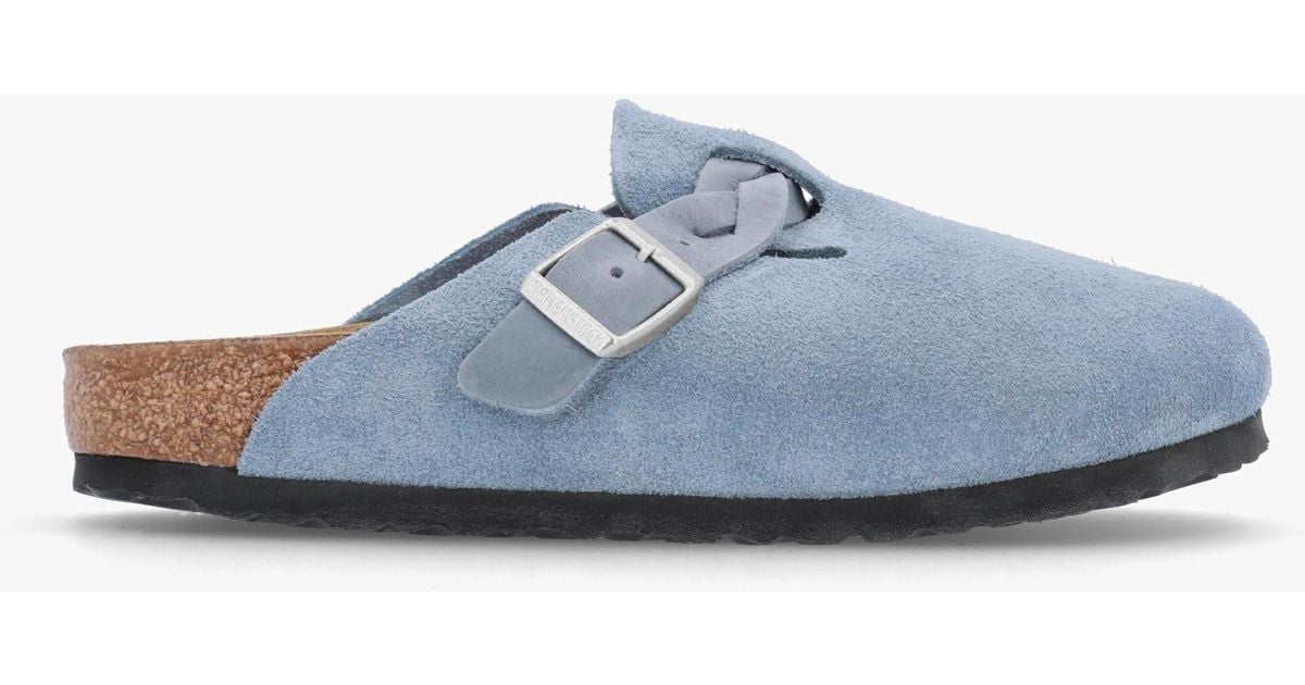 Birkenstock Boston Braided Elemental Suede Leather Clogs , Suede in ...