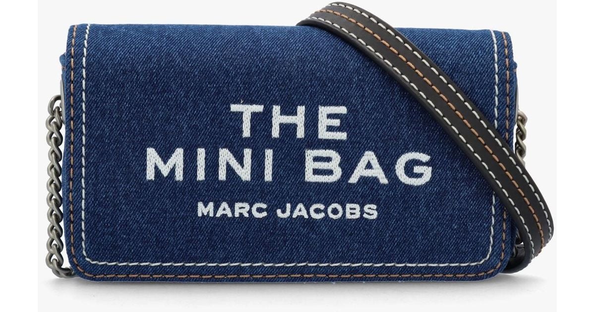 Marc Jacobs The Denim Chain Dark Wash Mini Cross-Body Bag in Blue | Lyst