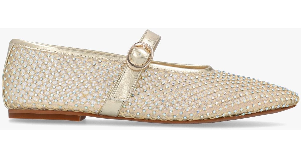 Daniel Imesh Gold Crystal Mesh Mary Jane Pumps in White | Lyst
