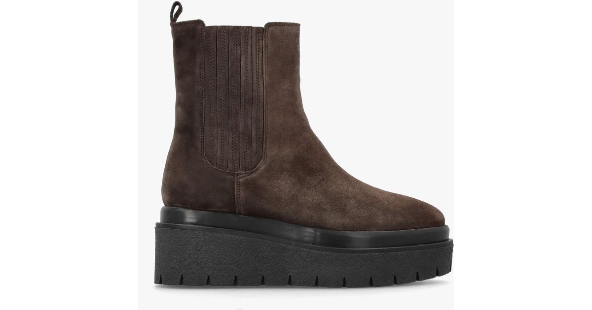 Alpe Alpie Brown Suede Crepe Sole Chelsea Boots | Lyst UK