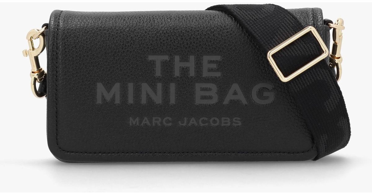 Marc Jacobs The Leather Mini Cross-Body Bag , Leather in Black | Lyst