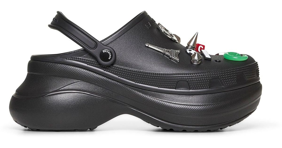 Balenciaga Crocs Jibbitz Clogs in Black for Men | Lyst