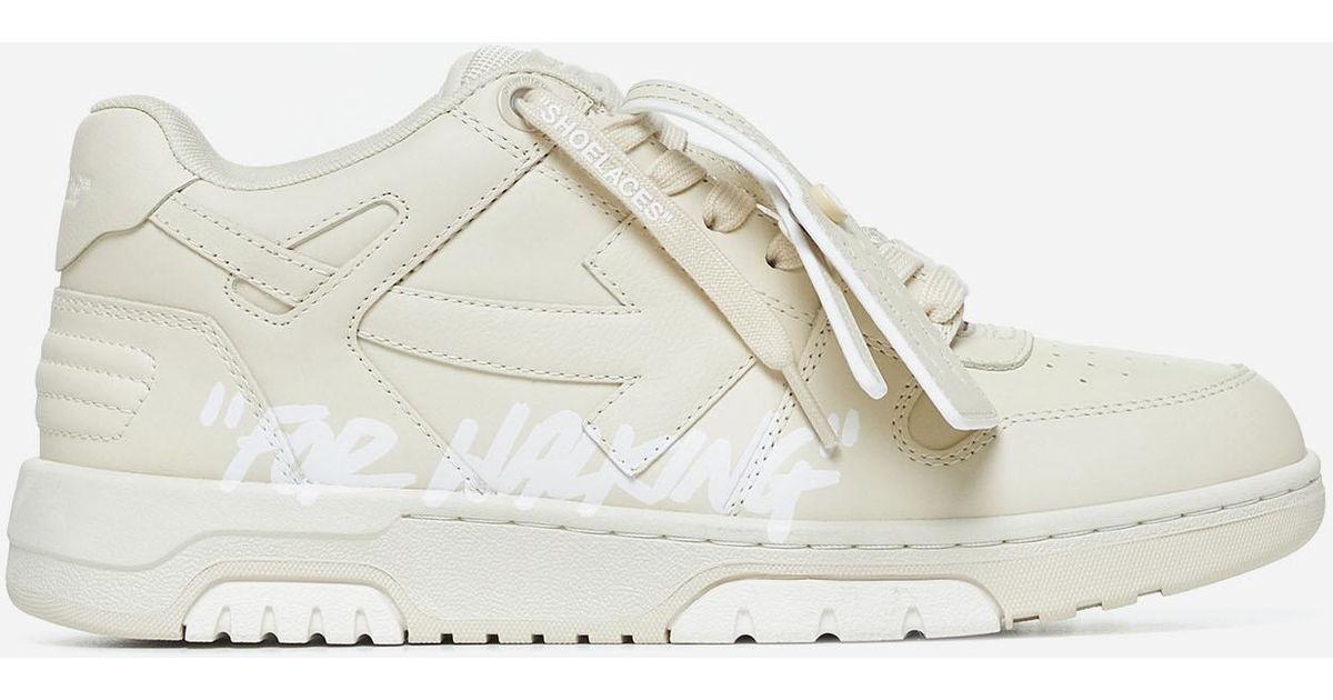 Off-White c/o Virgil Abloh Out Of Office "for Walking" Leather Sneakers ...