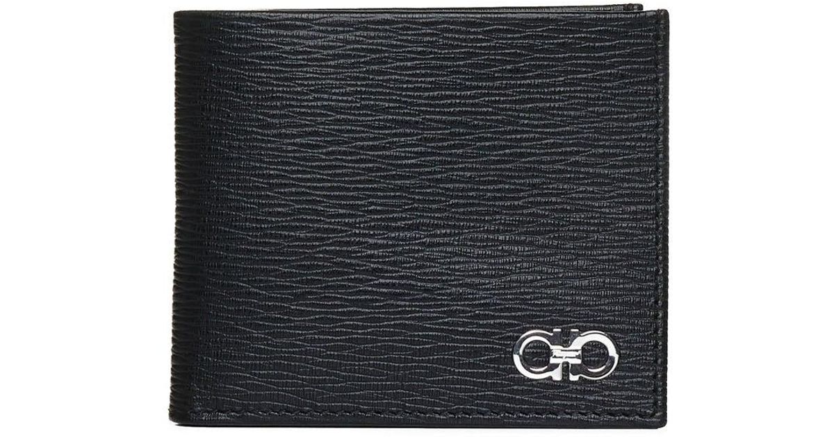 Ferragamo Gancini Calfskin Leather Wallet in White for Men | Lyst UK