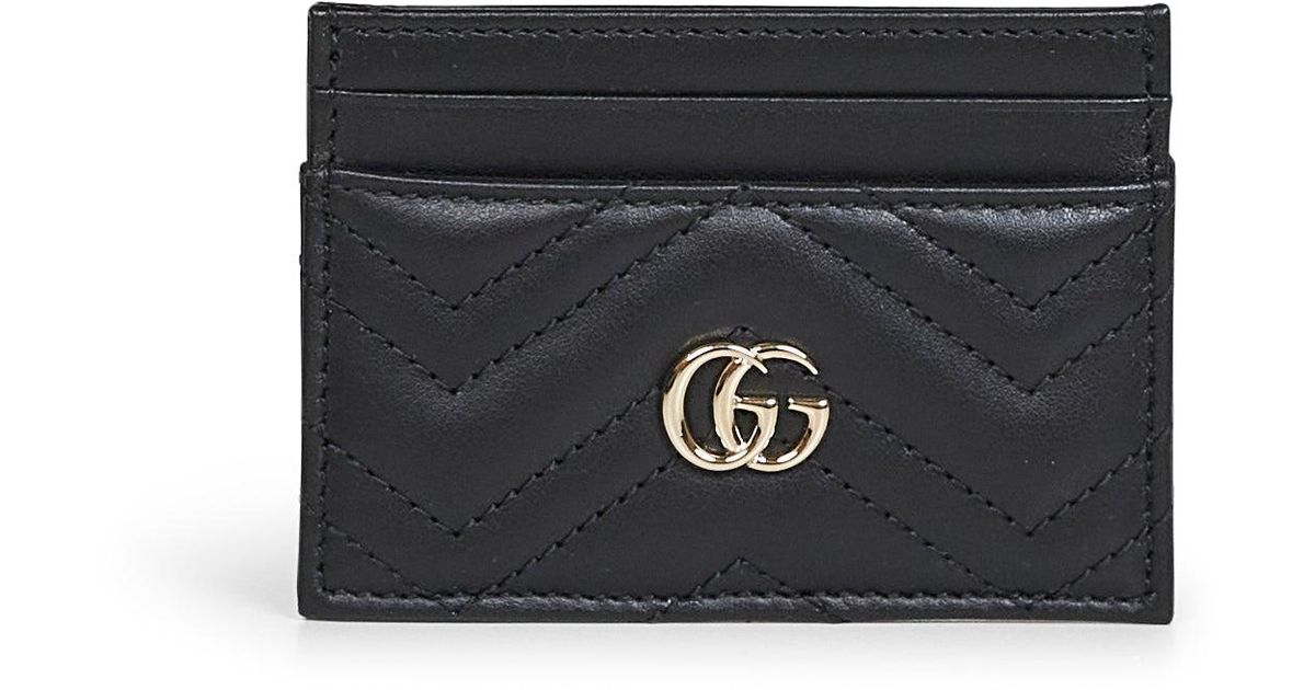 Gucci Gg Marmont Card Holder in White | Lyst UK