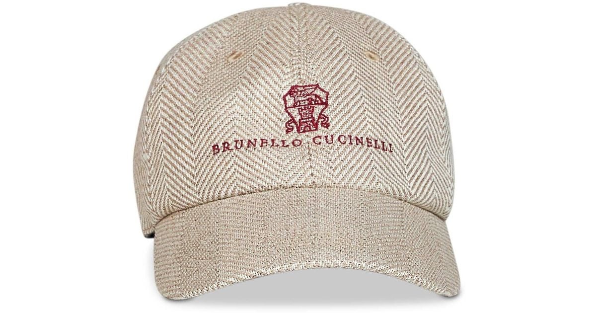 Brunello Cucinelli Marble Chevron Baseball Cap for Men | Lyst UK