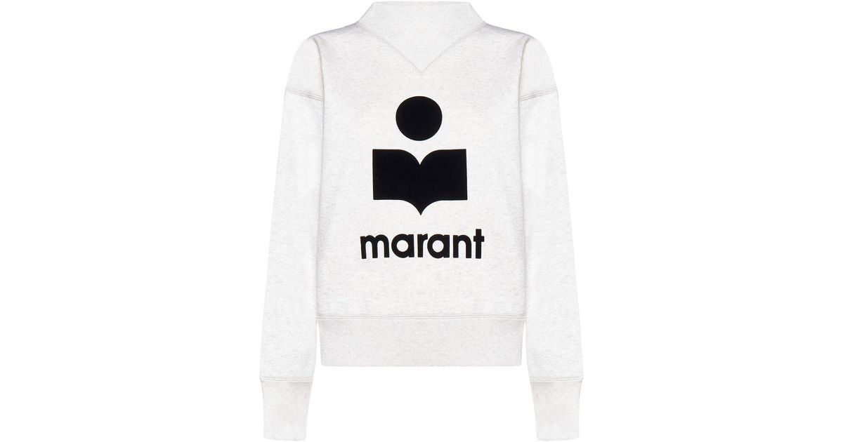 Isabel Marant Moby-Ga Cotton Sweatshirt With Front Printed Logo in ...