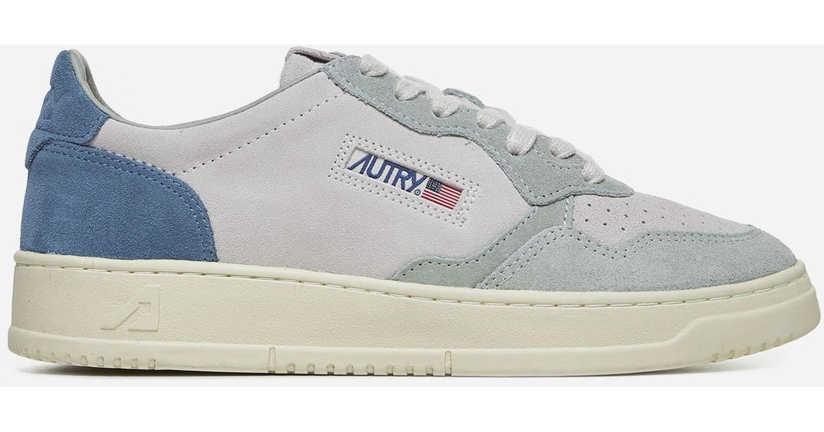 Autry Medalist Low Tricolor Sneakers in Blue | Lyst