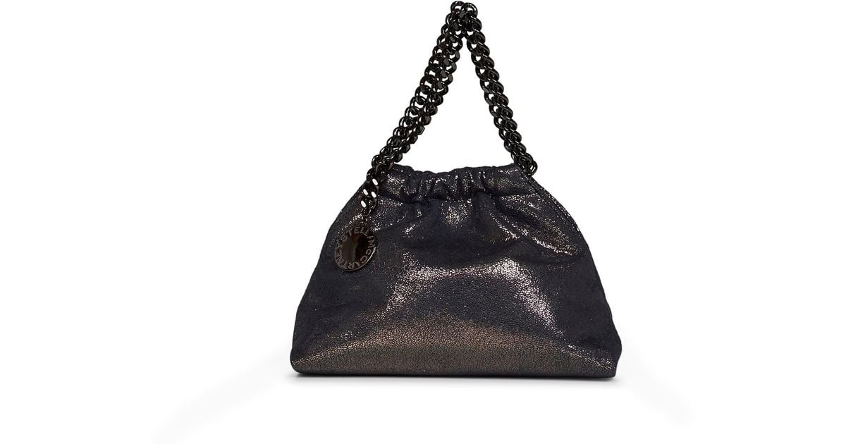 Stella McCartney Dark Falabella Mini Drawstring Crossbody Bag in Blue ...