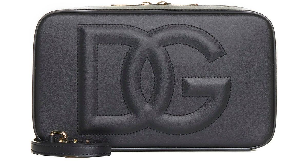 Dolce & Gabbana Dg Logo Leather Bag in Grey | Lyst UK