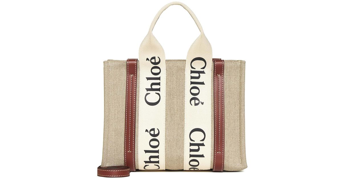 Chloé Small Woody Tote Bag in Natural | Lyst UK