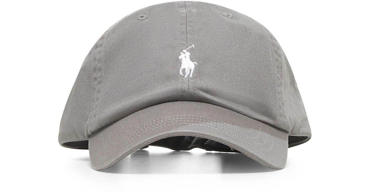 Polo Ralph Lauren Chino Baseball Cap in Grey for Men | Lyst UK