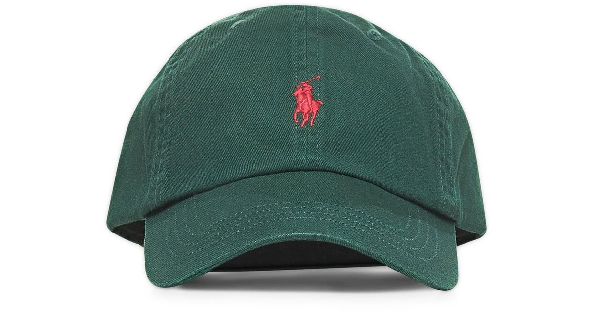 Polo Ralph Lauren Chino Embroidered Cap in Green for Men | Lyst