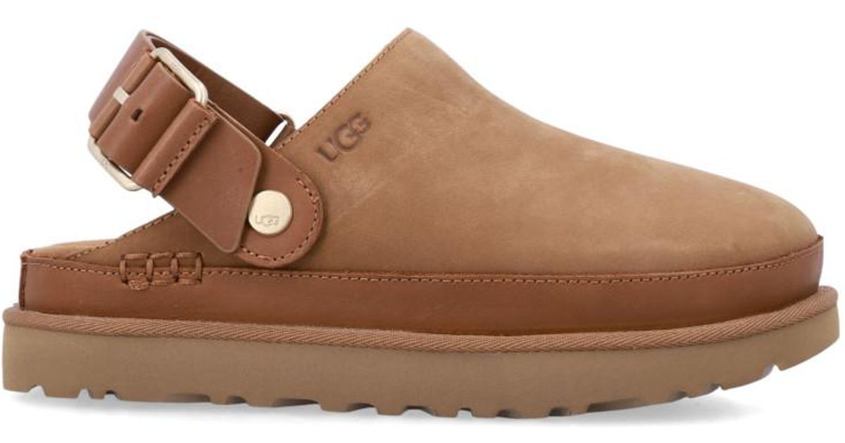 UGG Slingback Slides in Brown | Lyst