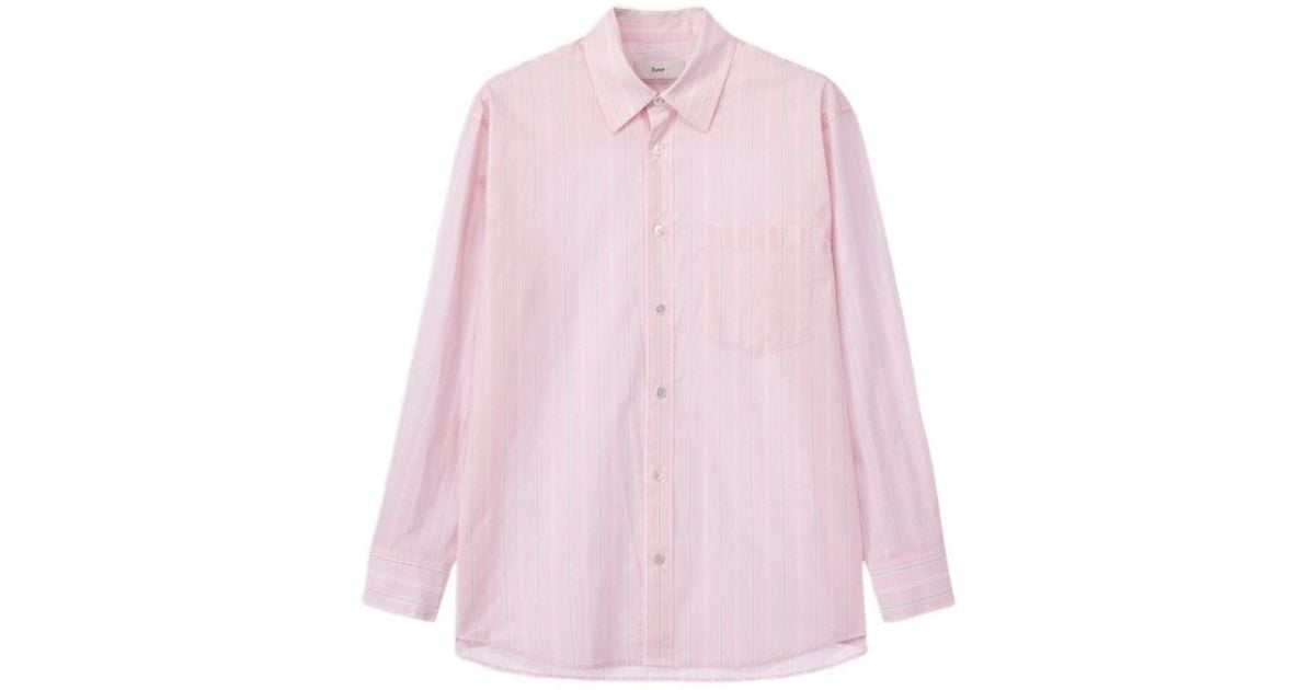 DUNST Regular Stripes Shirt in Pink | Lyst