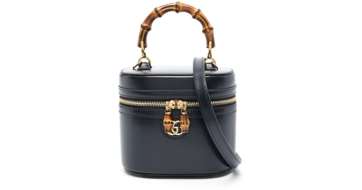 Gucci Bamboo Mini Shoulder Bag in Blue | Lyst