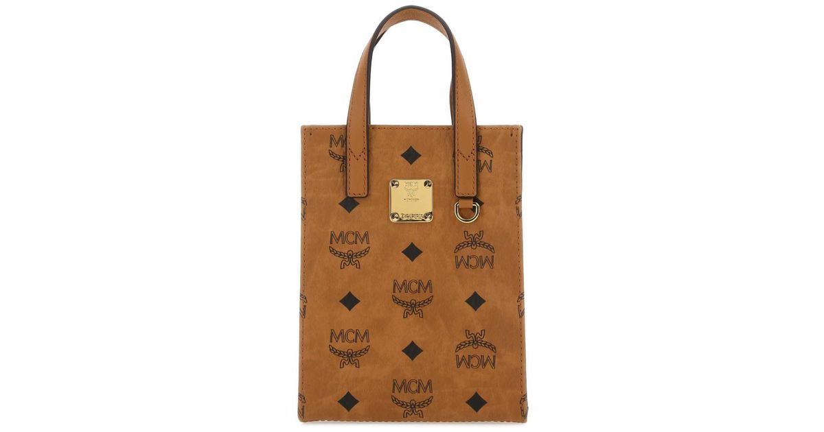 MCM Aren Mini Crossbody Bag in Brown for Men | Lyst