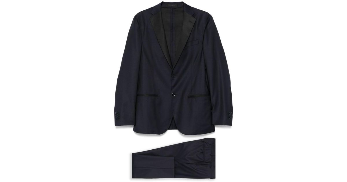 Corneliani Logo Suit in Blue for Men | Lyst
