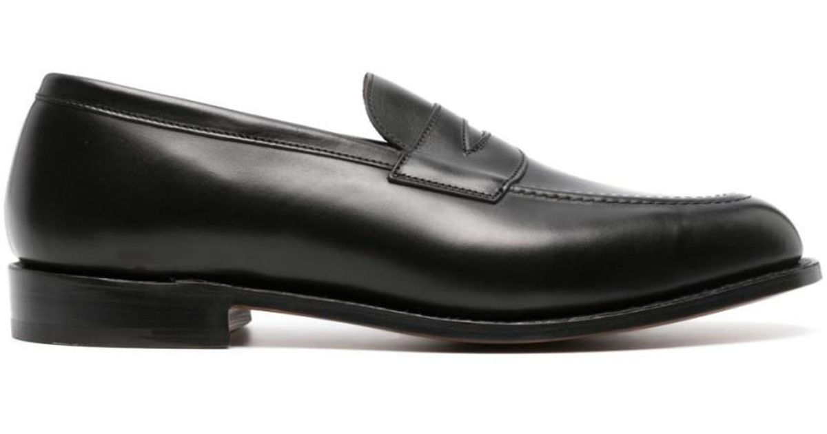 Tricker's Leather Loafers in Black for Men | Lyst
