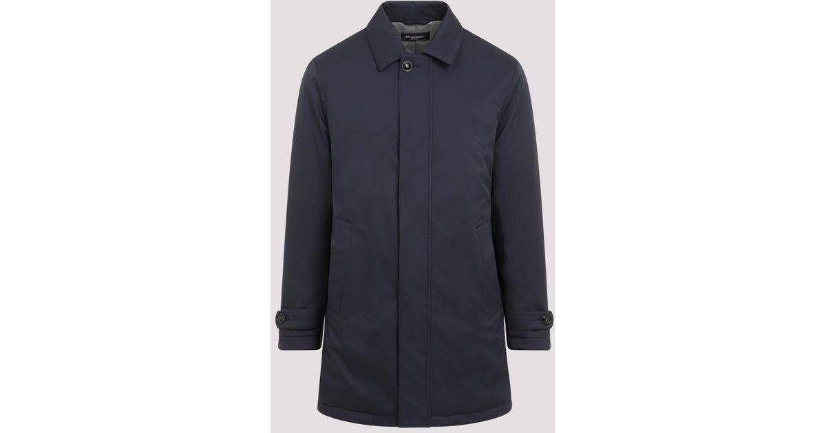 Kiton Classic Coat in Blue for Men | Lyst