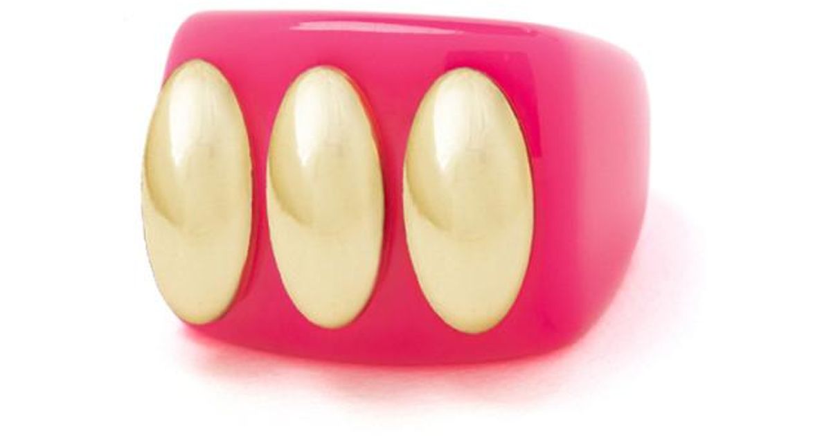 La Manso Knuckle Duste Ring in Pink | Lyst