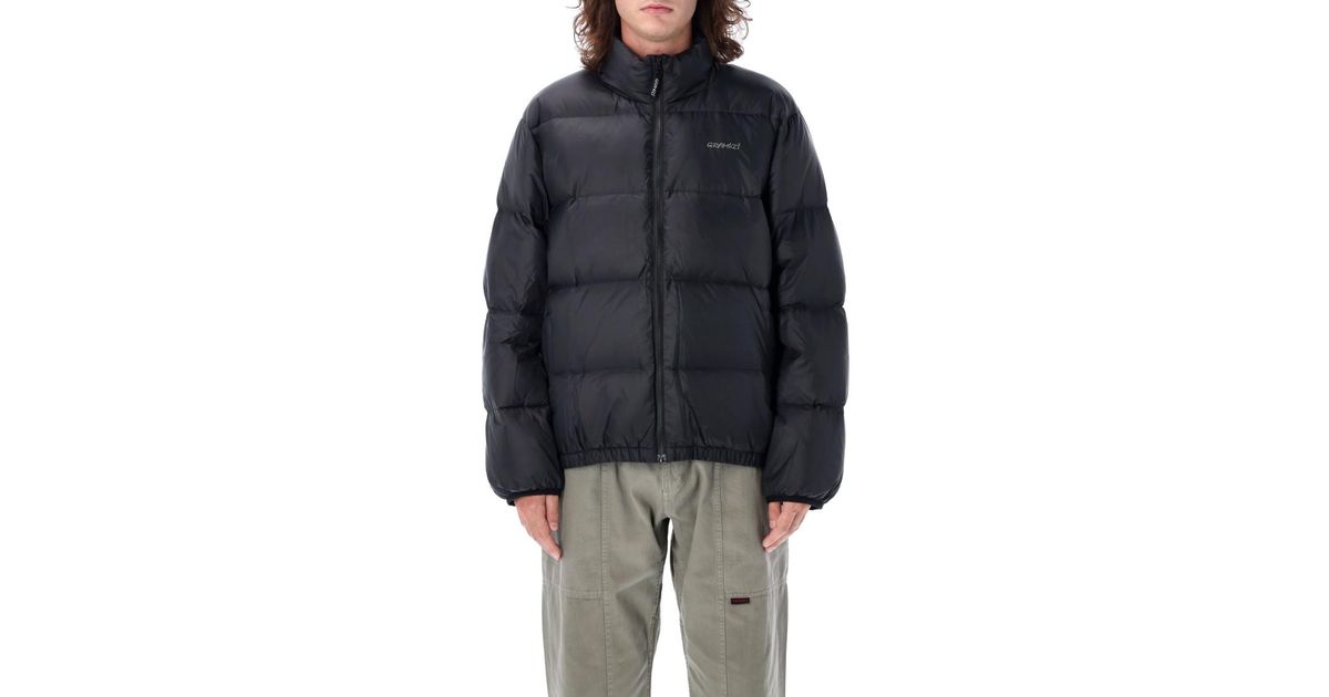 Gramicci Embroidered Logo Puffer Jacket in Blue for Men | Lyst