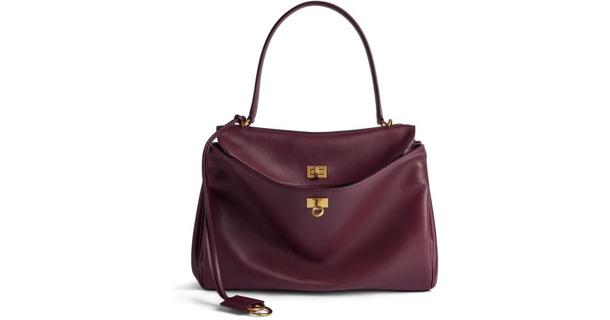 Balenciaga Rodeo Satchel in Purple | Lyst
