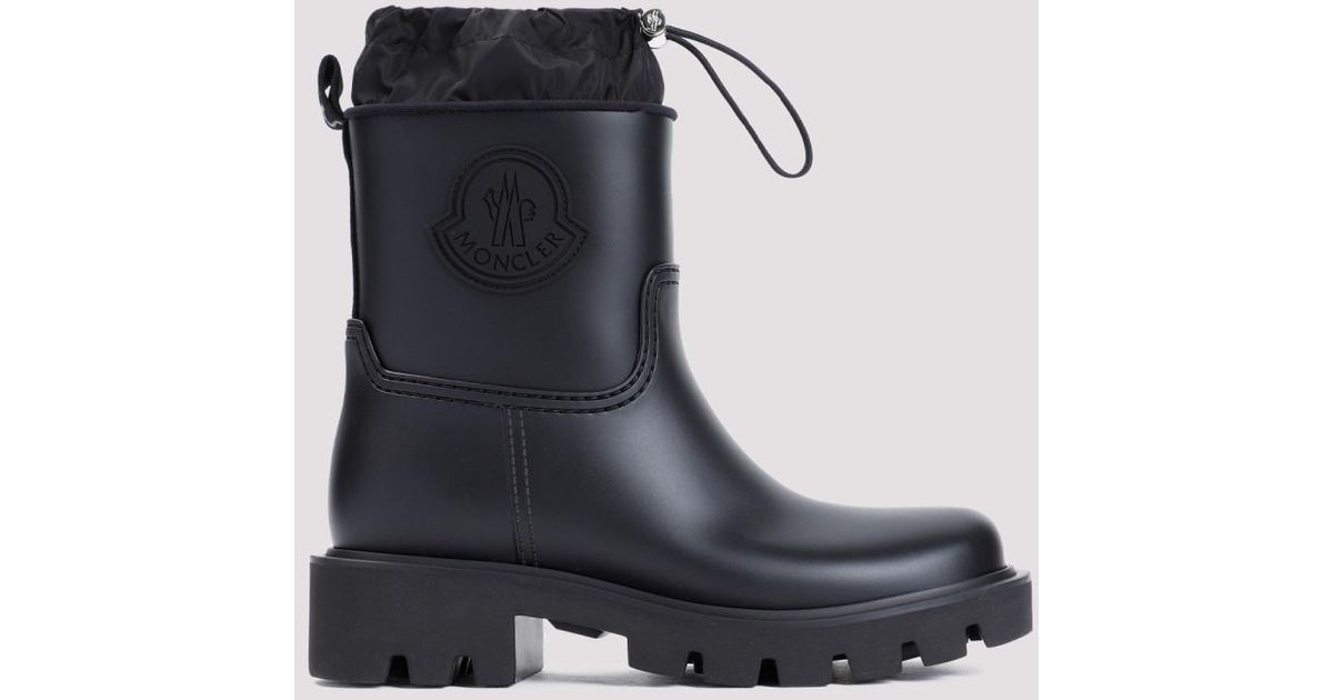 Moncler PVC Waterproof Ankle Boots in Black | Lyst
