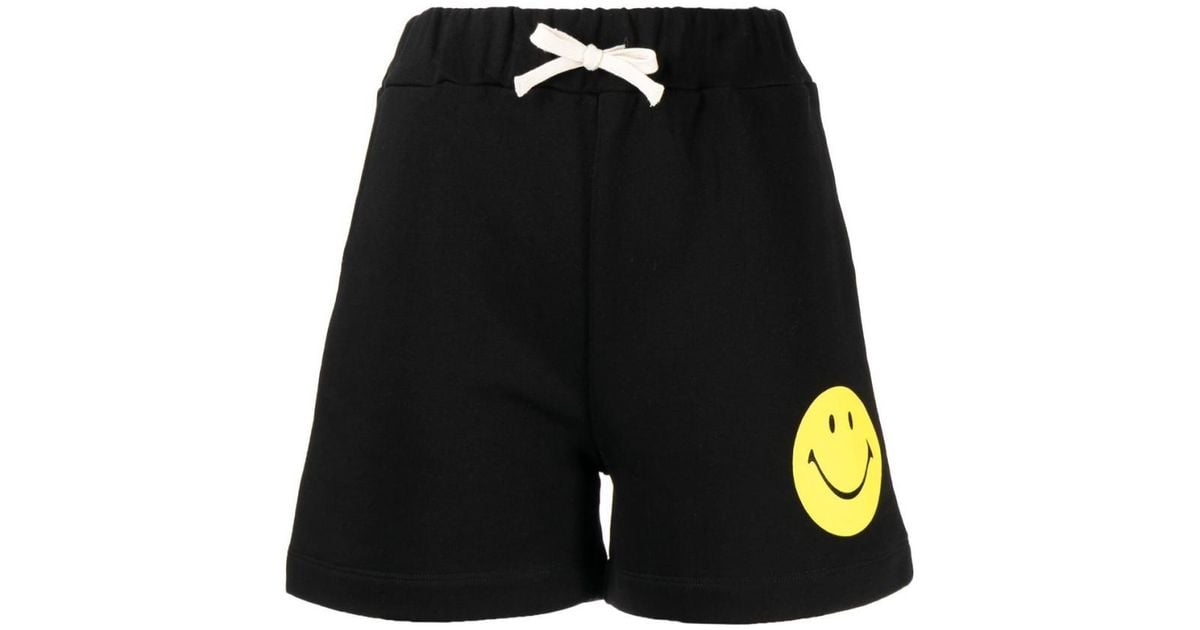 Joshua Sanders Smiley Logo Shorts in Black | Lyst