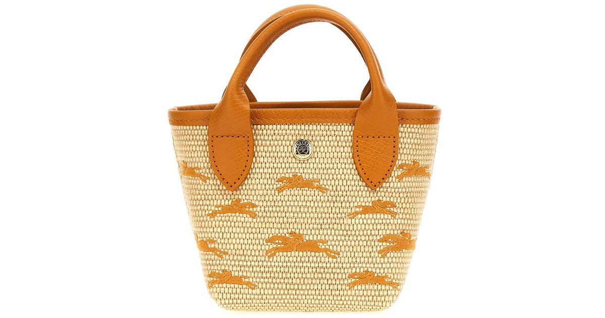 Longchamp Le Panier Pliage Mini Tote Bag in Metallic | Lyst