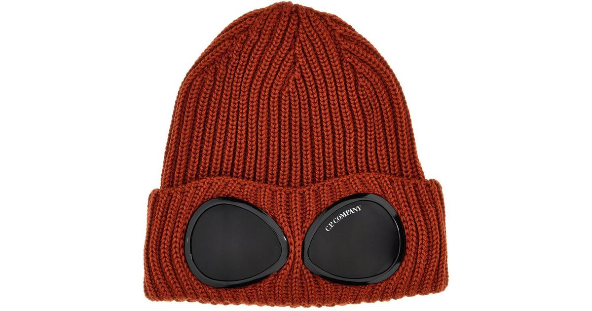C.P. Company Rustic Goggle Cap in Red for Men | Lyst