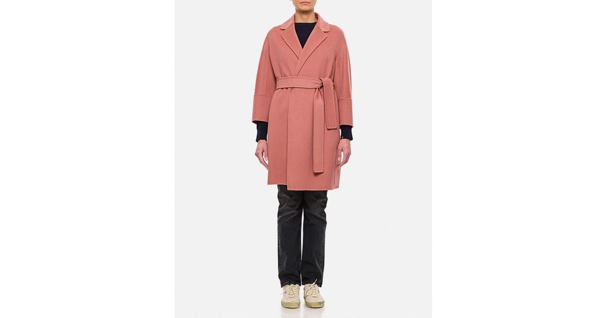 Max Mara Arona Short Coat in Red | Lyst