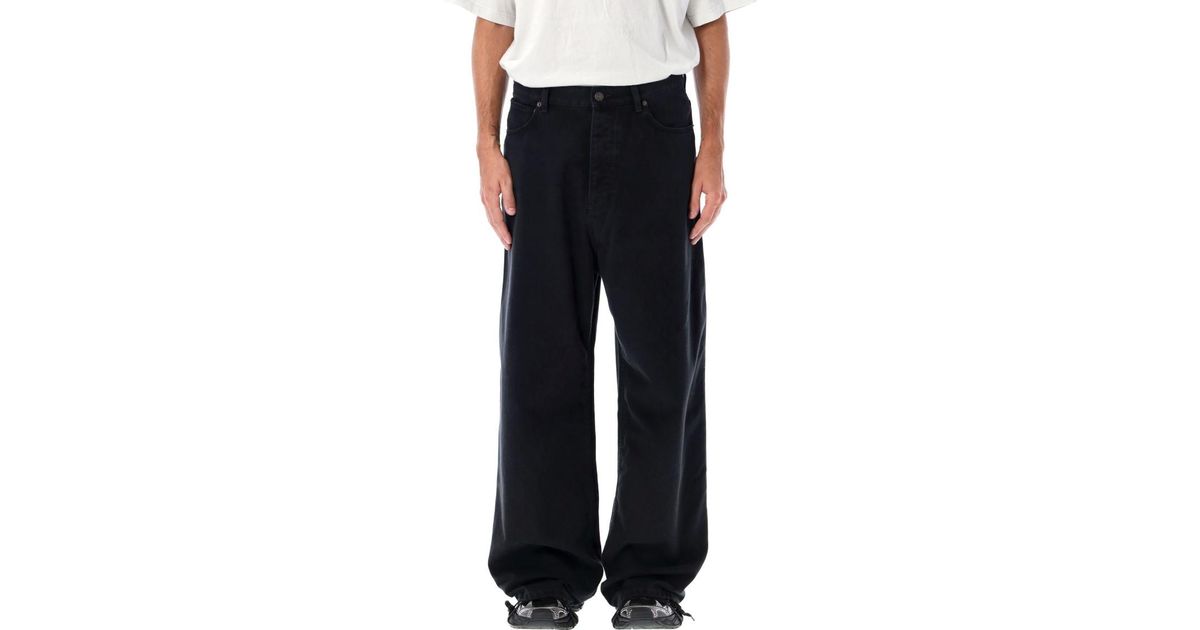 Balenciaga Loose Cut Baggy Jeans in Black for Men | Lyst