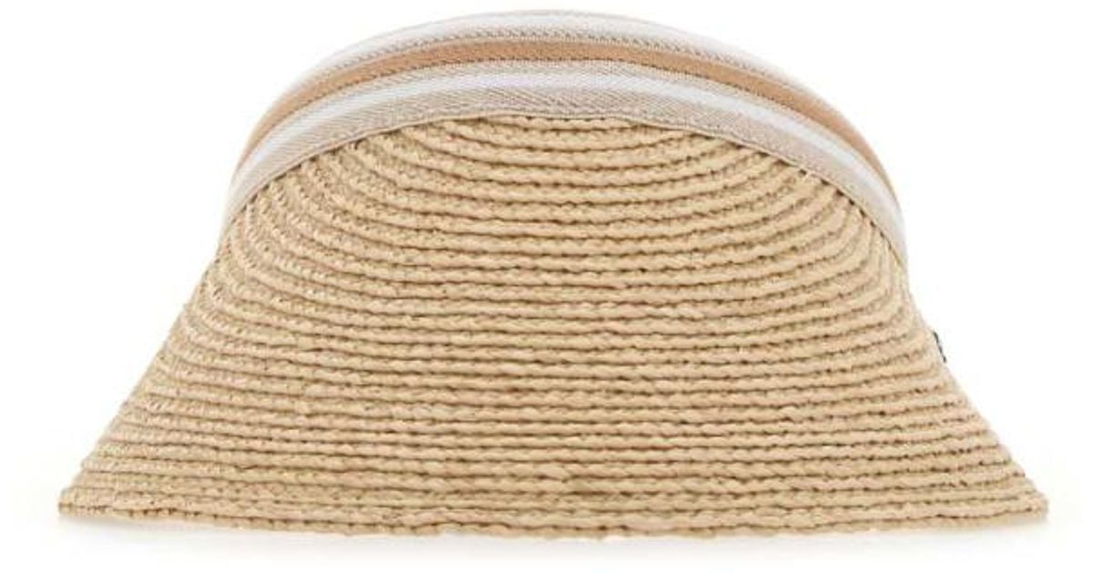 Helen Kaminski Raffia Bianca Visor Hat in Natural | Lyst