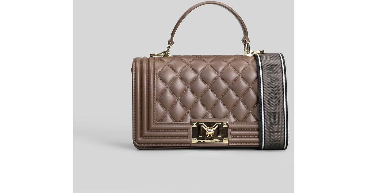 Marc Ellis Flat Square S Shoulder Bag In Brown Rubber/plasic | Lyst