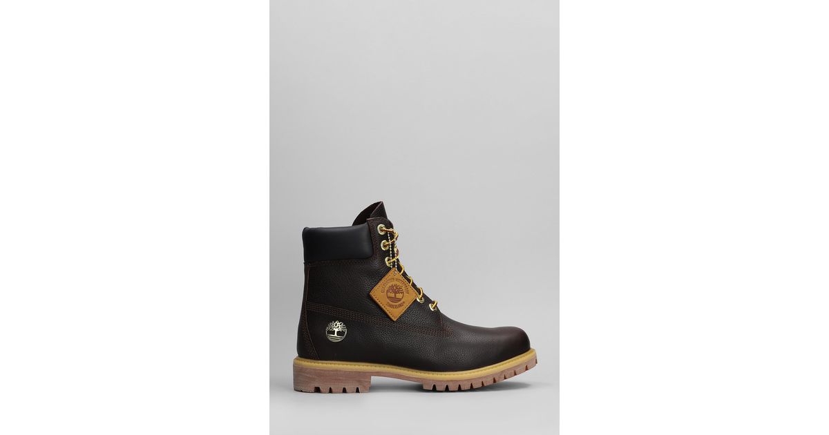 Timberland Premium 6 In Lace Combat Boots In Brown Leather in Black for ...