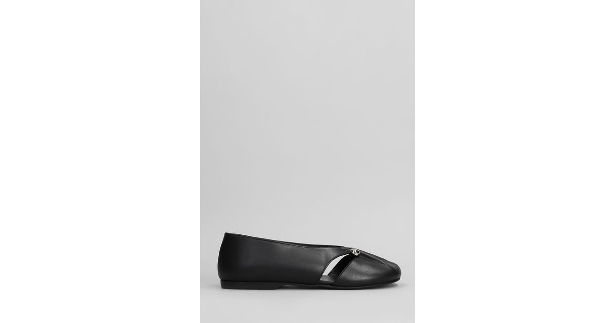 Alohas Ravena Ballet Flats In Black Leather in Gray | Lyst