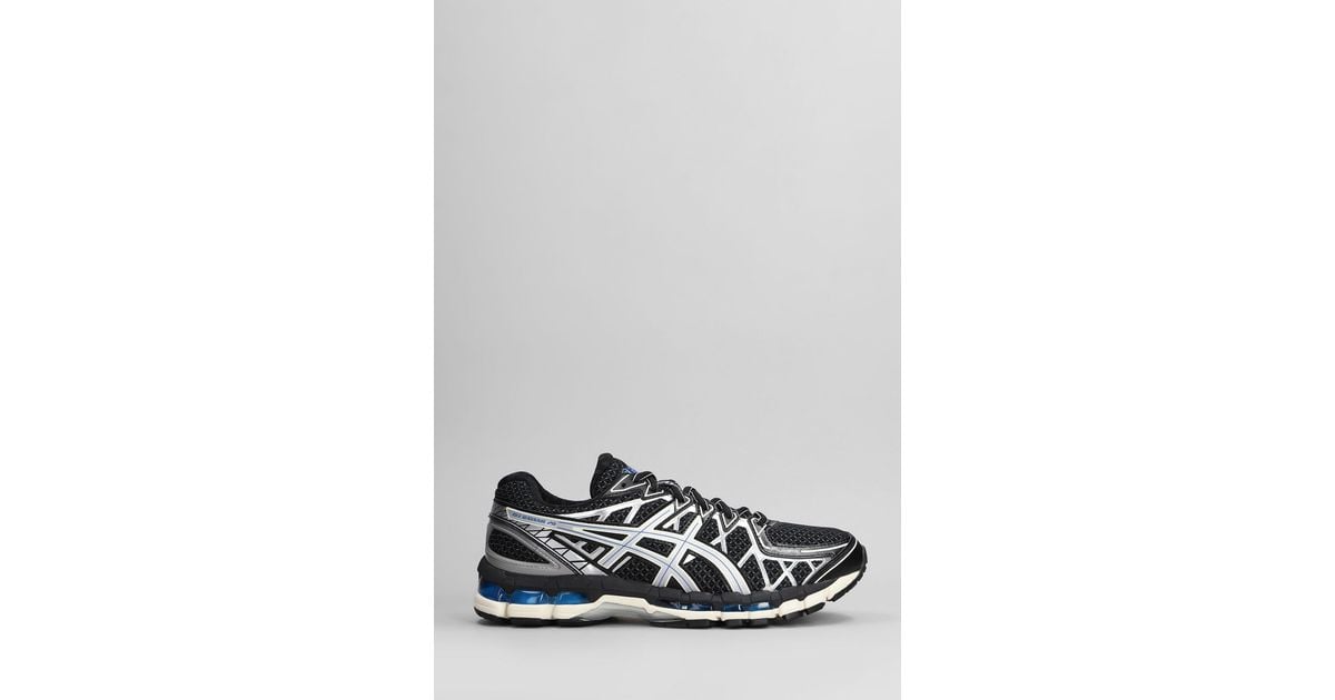 Asics Gel-kayano 20 Sneakers In Black Leather And Fabric in Gray for ...