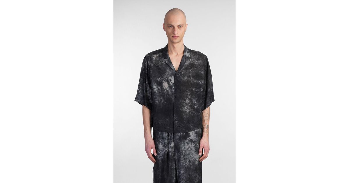 SAPIO N 38 Shirt In Black Triacetate for Men | Lyst