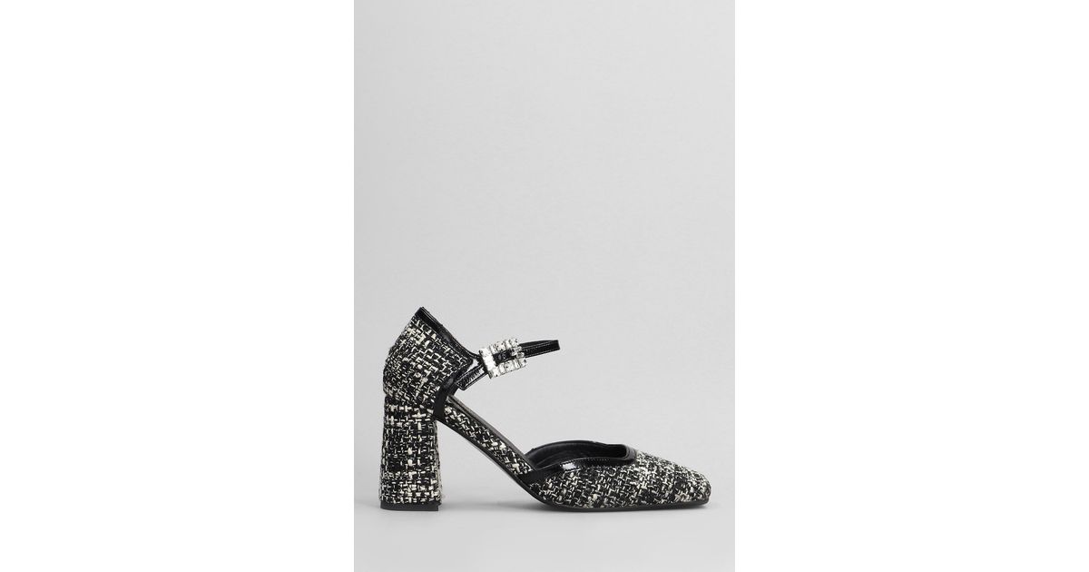 Chantal Pumps In Black Wool | Lyst