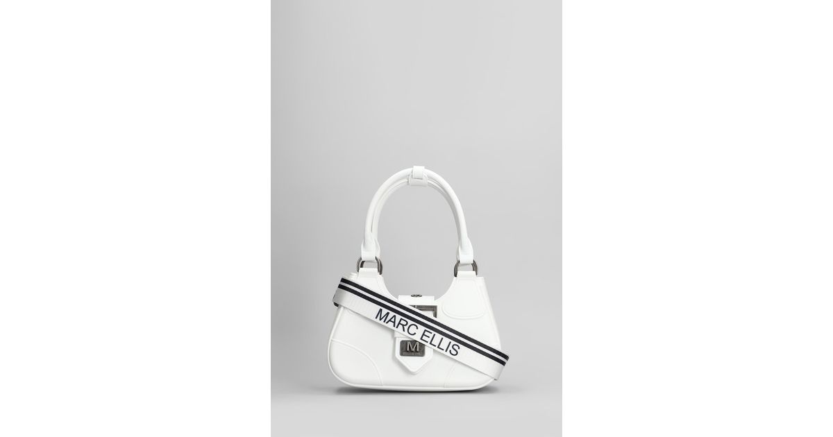 Marc Ellis Flat Circle Shoulder Bag In White Pvc | Lyst