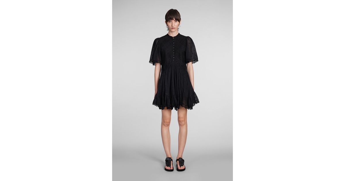 Isabel Marant Slayae Dress in Black | Lyst