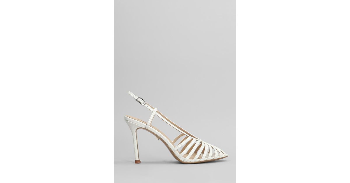 Lola Cruz Diana 95 Sandals In White Leather | Lyst