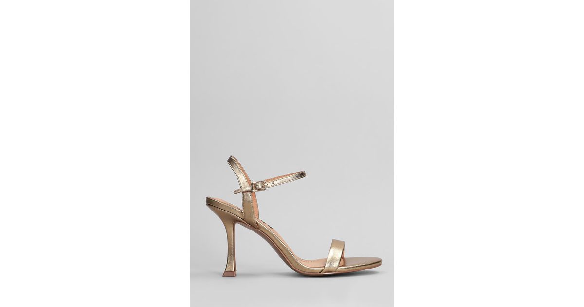 Bibi Lou Lotus 85 Sandals In Platinum Leather | Lyst