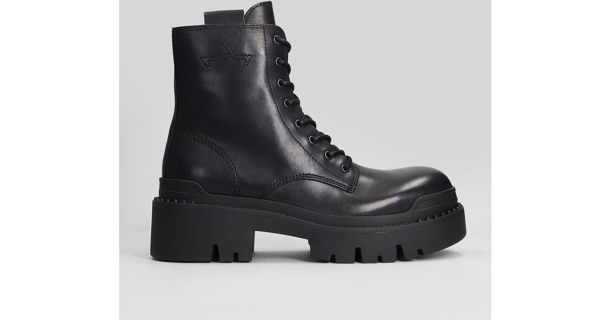 Ash Noah Combat Boots in Black | Lyst
