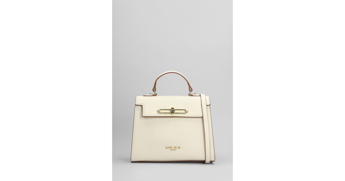 Marc Ellis Iris L Hand Bag In White Faux Leather in Natural | Lyst