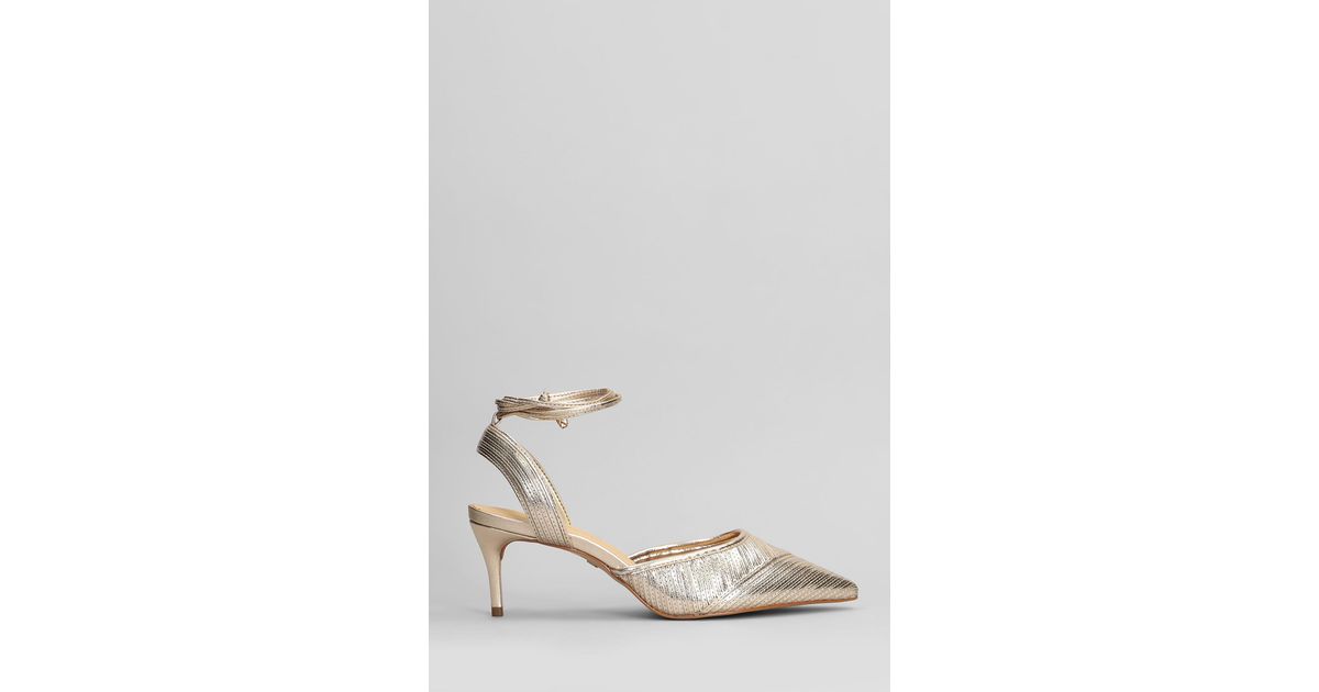 Carrano Pumps In Gold Leather in Metallic | Lyst